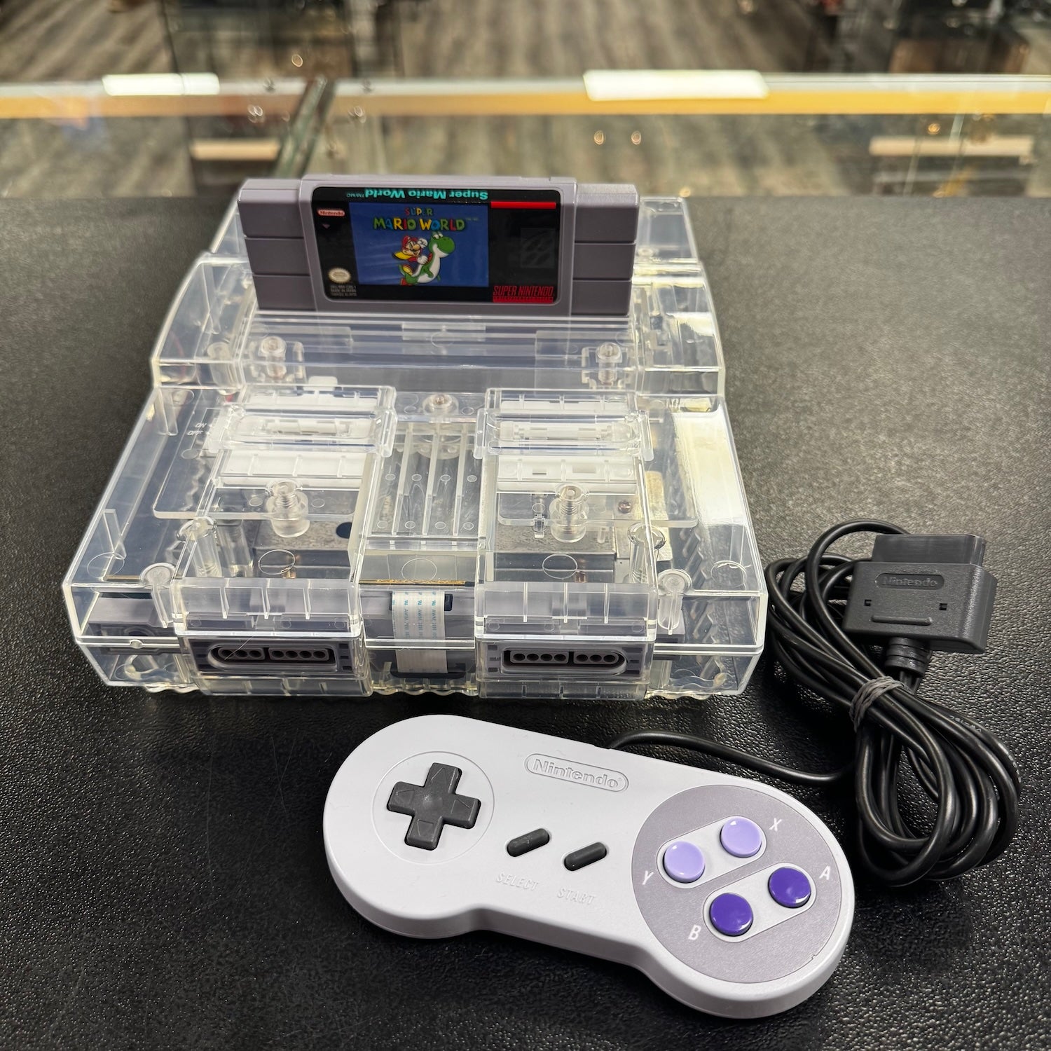 Acrylic Re-shelled Super Nintendo System (w/ Super Mario World) (Colou ...