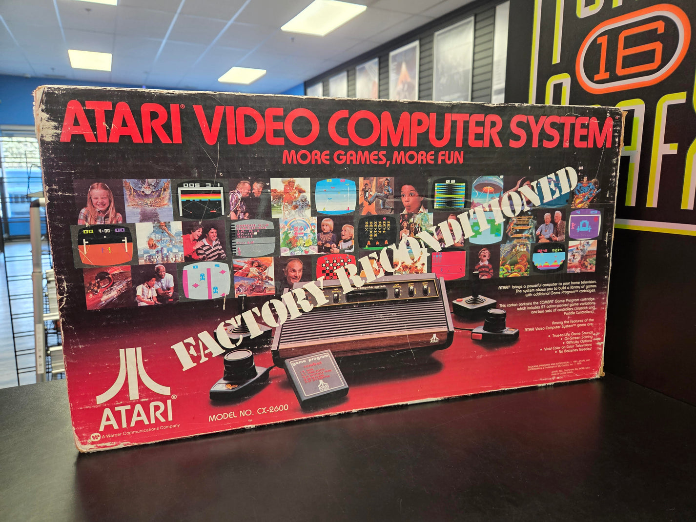 Atari 2600 System Boxed Factory Reconditioned (w/ One Controller and E ...